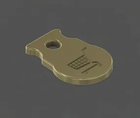 Shopping Trolley Token by Snity | Download free STL model | Printables.com