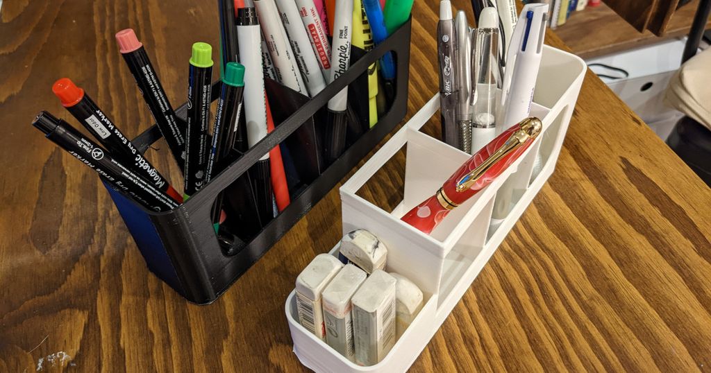 Pen/Pencil Organizing Caddy by engineererrant | Download free STL model ...