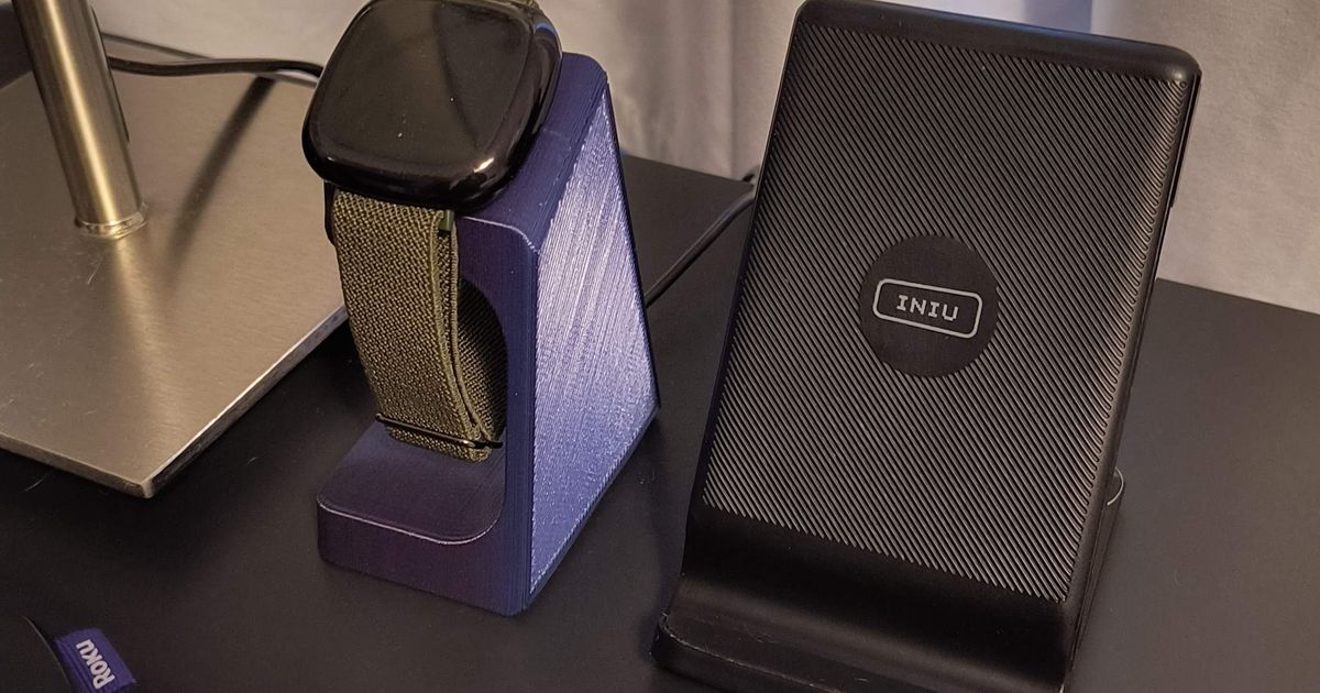 Fitbit Versa 3 / Sense Charger Stand by AlmightyFireFly | Download free ...