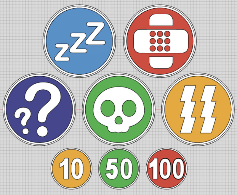 Pokemon TCG tokens and counters (two-tone for single extruder) by ...