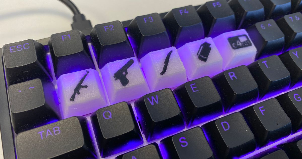 Counter Strike Keyboard Keycaps - MMU por BTR3D | Descargar modelo STL ...