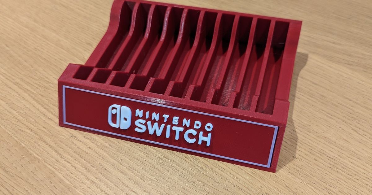 Nintendo Switch 10 Game Holder by 3DFlatRides | Download free STL model ...
