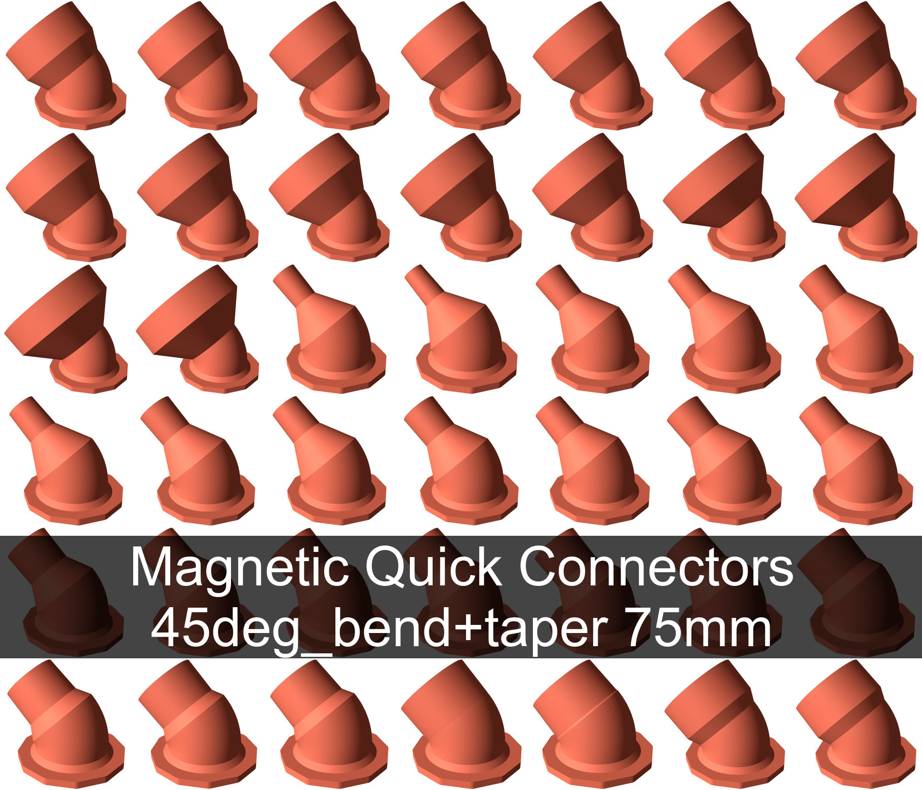 75mm magnetic vacuum hose quick connector by Max | Download free STL ...