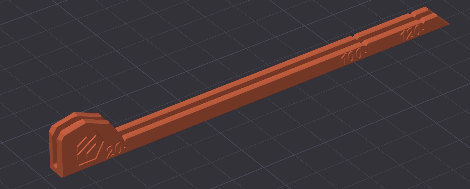 The Mighty StealthRuler with numbers by Hrumque | Download free STL ...