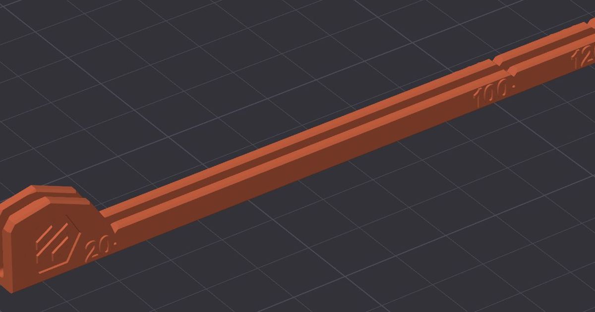 The Mighty StealthRuler with numbers by Hrumque | Download free STL ...