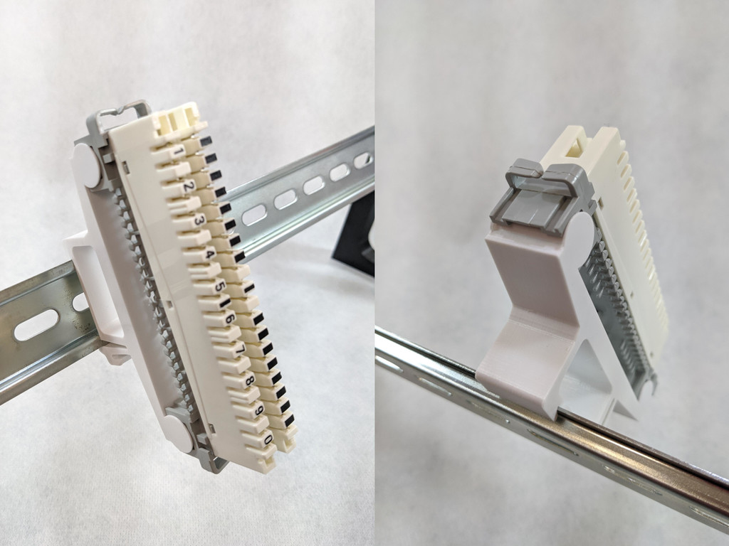 LSA Krone DIN Holder by opentux | Download free STL model | Printables.com