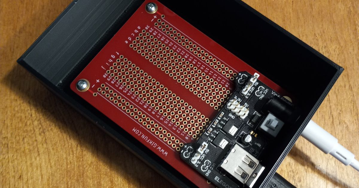Gikfun Solder-able Breadboard closure. by Mark Drope Sr. | Download free STL model | Printables.com
