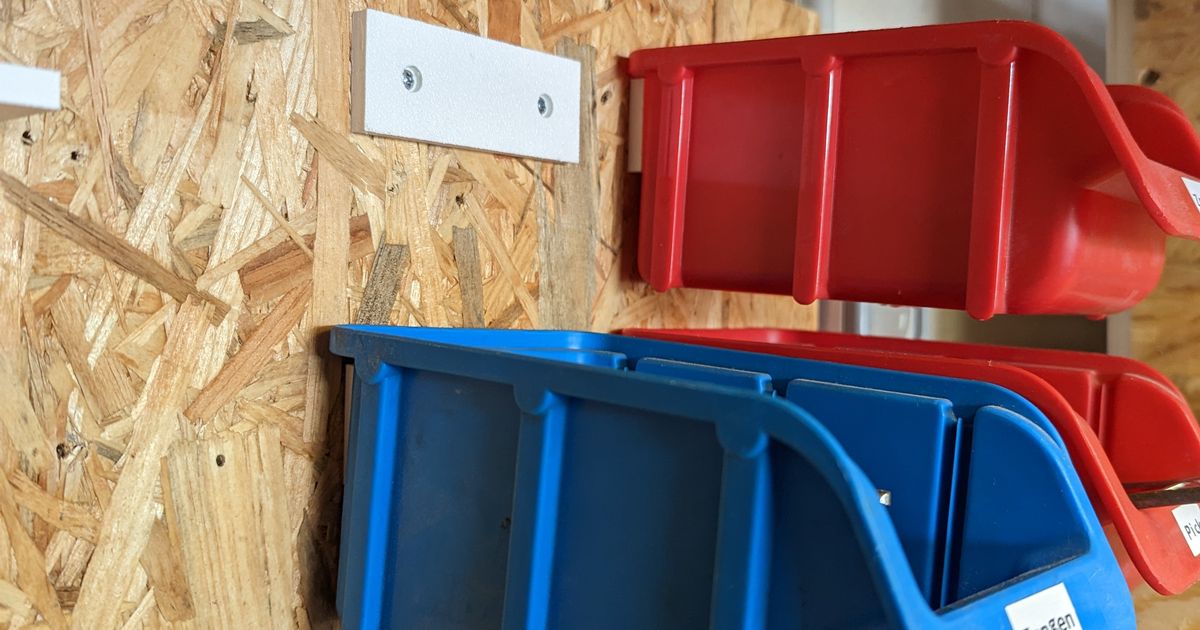Wall storage bin holder by Floze | Download free STL model | Printables.com
