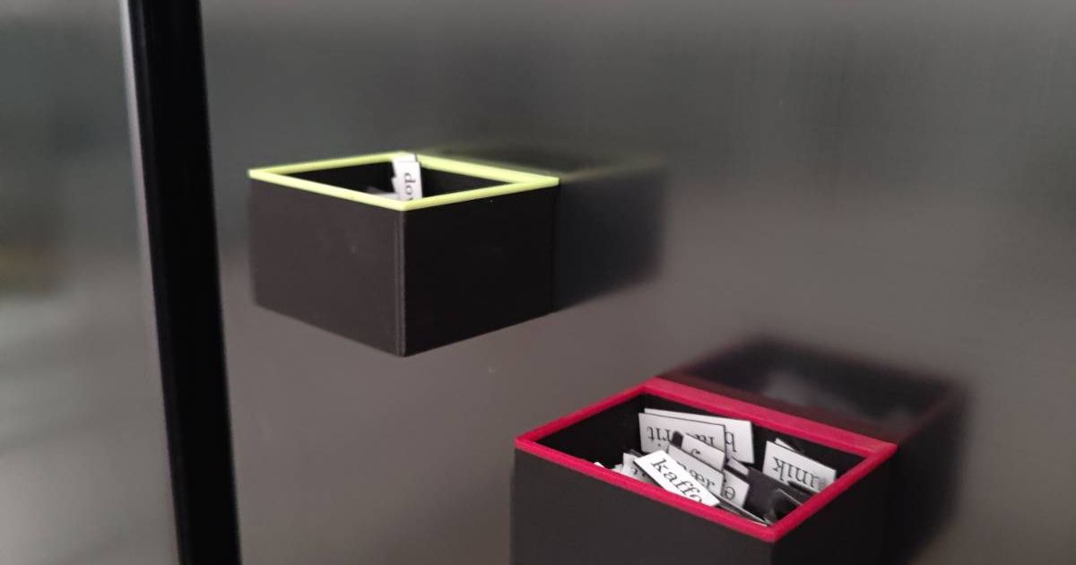 Magnetic box for whiteboard or fridge by TroelsR | Download free STL ...