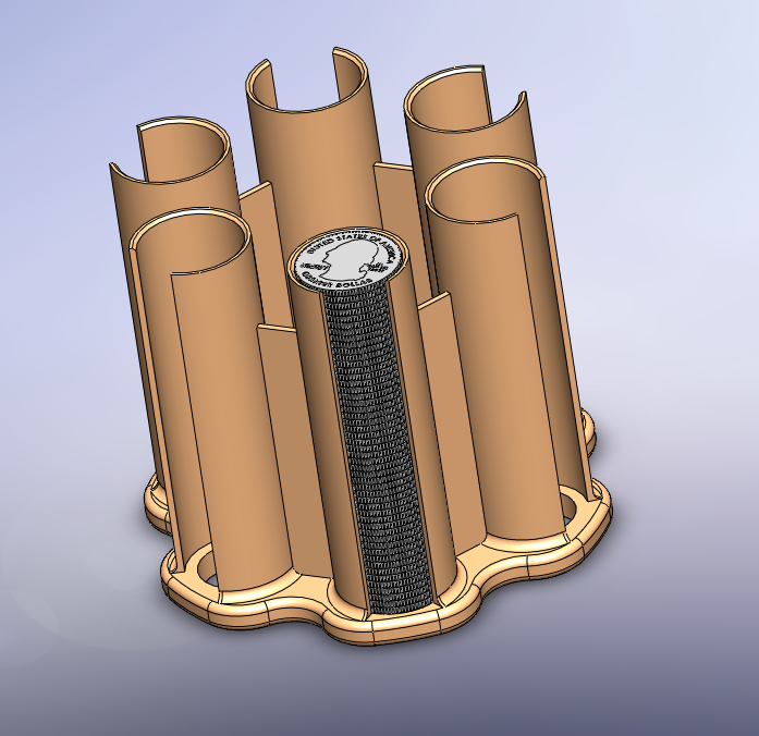 Caddy or Bank for US Quarters by Fergy7 | Download free STL model ...
