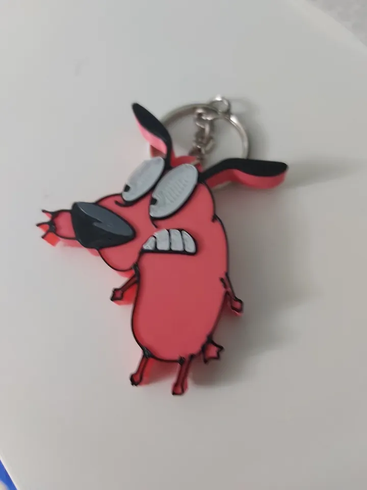 Courage The Cowardly Dog Keychain by Marcozoff | Download free STL ...