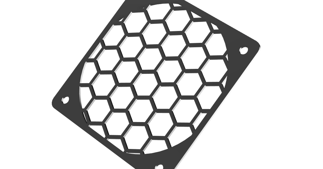 60mm fan hexagon cover by NyxCode | Download free STL model ...