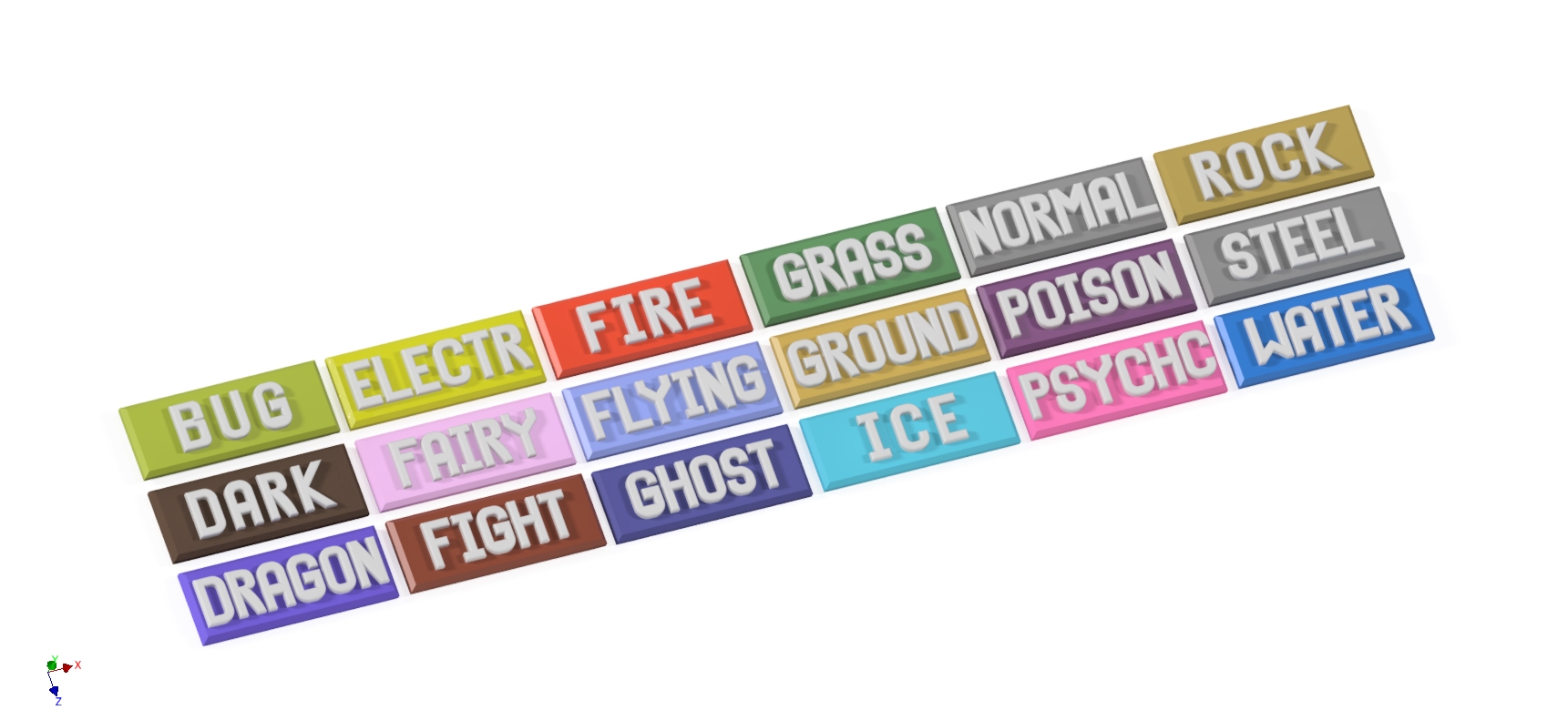 Pokemon type signs (Gen 5/BWB2W2) by Kepler | Download free STL model ...