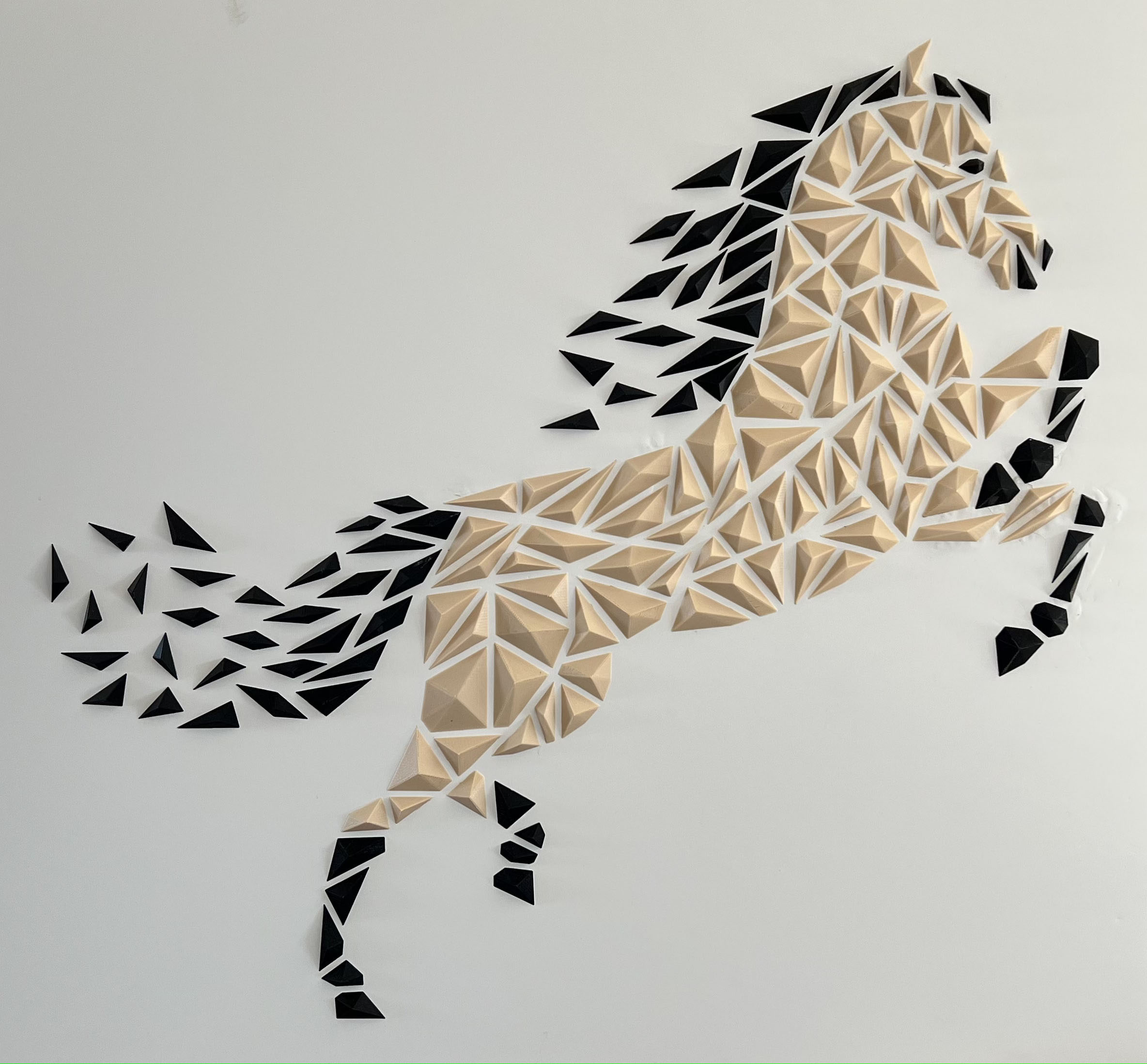 Geometric Horse wall art by dgemily | Download free STL model ...