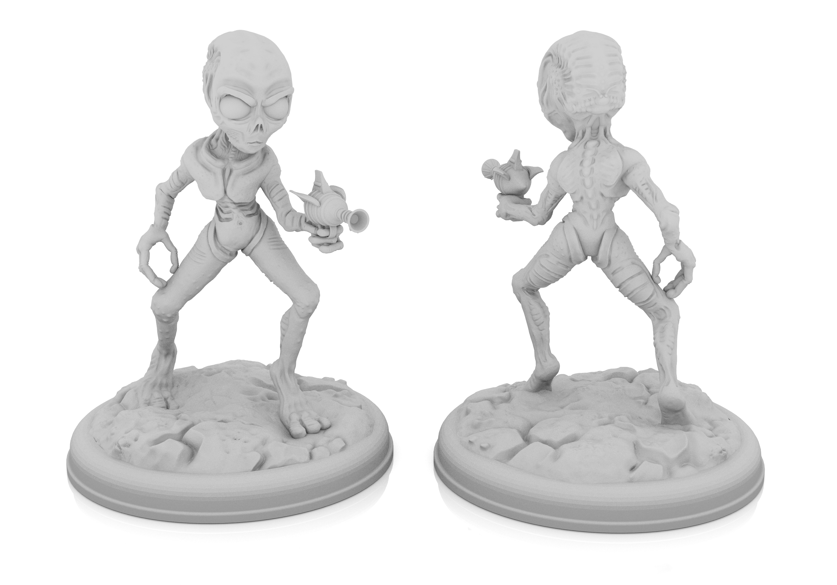 Grey Alien Set 28mm by Mehdals | Download free STL model | Printables.com