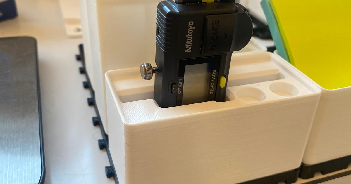 Gridfinity Mitutoyo Caliper Holder - w/bridging fix by schneems ...