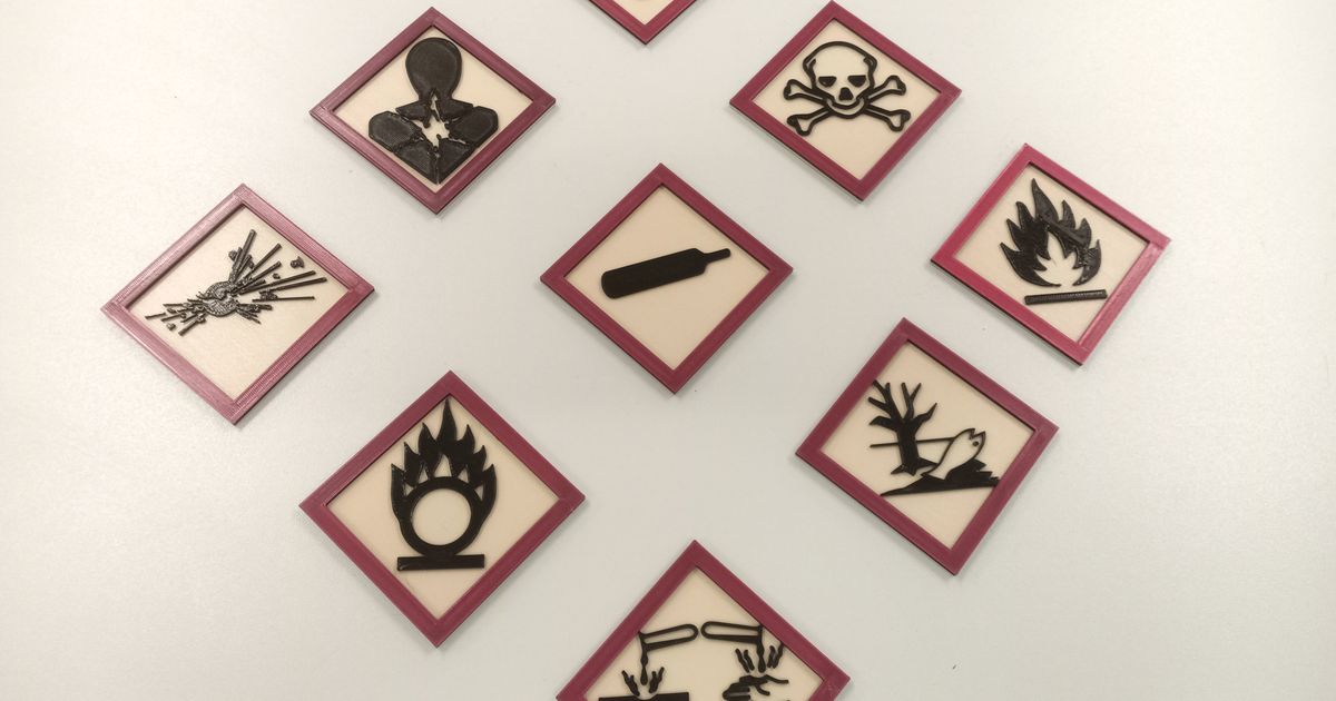 Chemické piktogramy by Simandl | Download free STL model | Printables.com