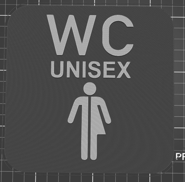 Unisex WC Plate by Frantisek23 | Download free STL model | Printables.com