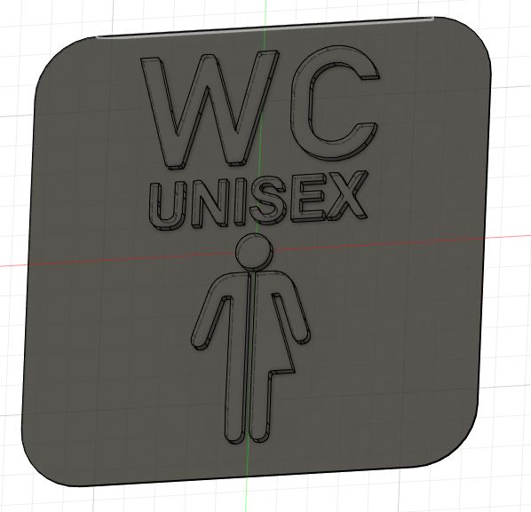 Unisex WC Plate by Frantisek23 | Download free STL model | Printables.com
