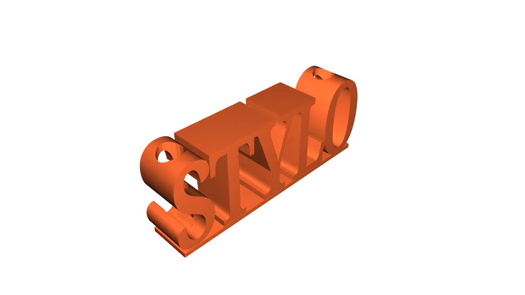 Porte stylo en texte by Urbigene | Download free STL model | Printables.com