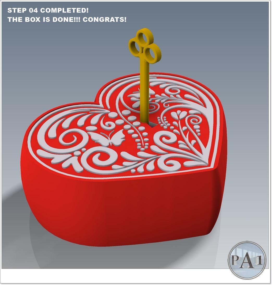 LOCKABLE HEART SHAPED BOX by PA1_MAKER | Download free STL model ...