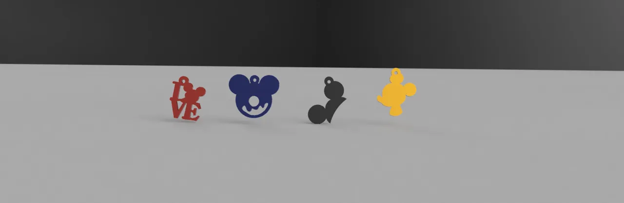 Mickey keychain by Shack3D_Print | Download free STL model | Printables.com