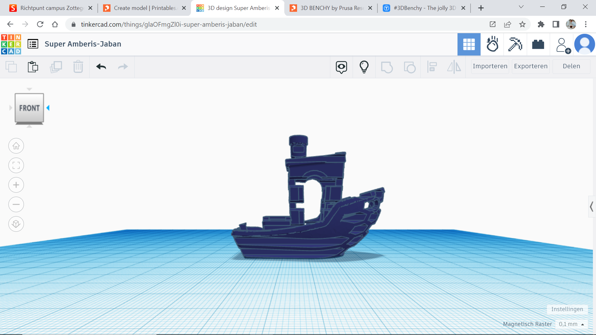A benchy with hexagon holes by TW | Download free STL model ...