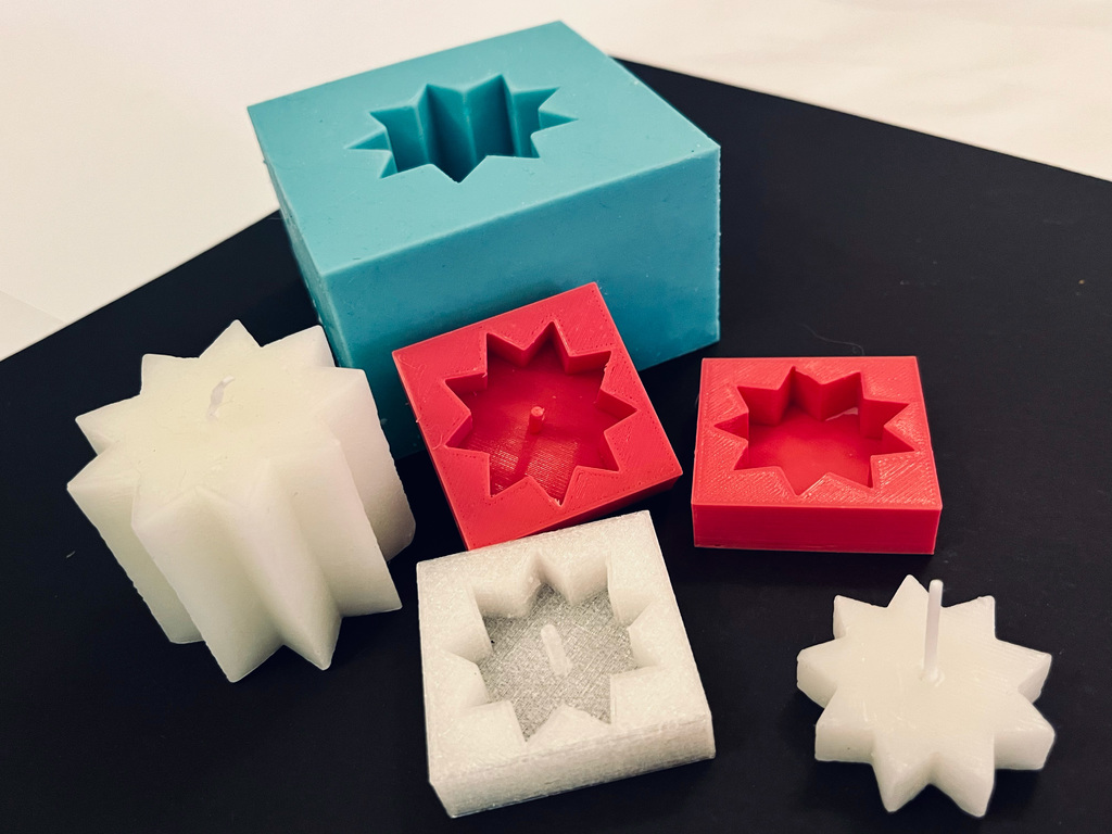 Nine Pointed Star Baha’i Candle Molds (Tealight and Votive) by Alan ...