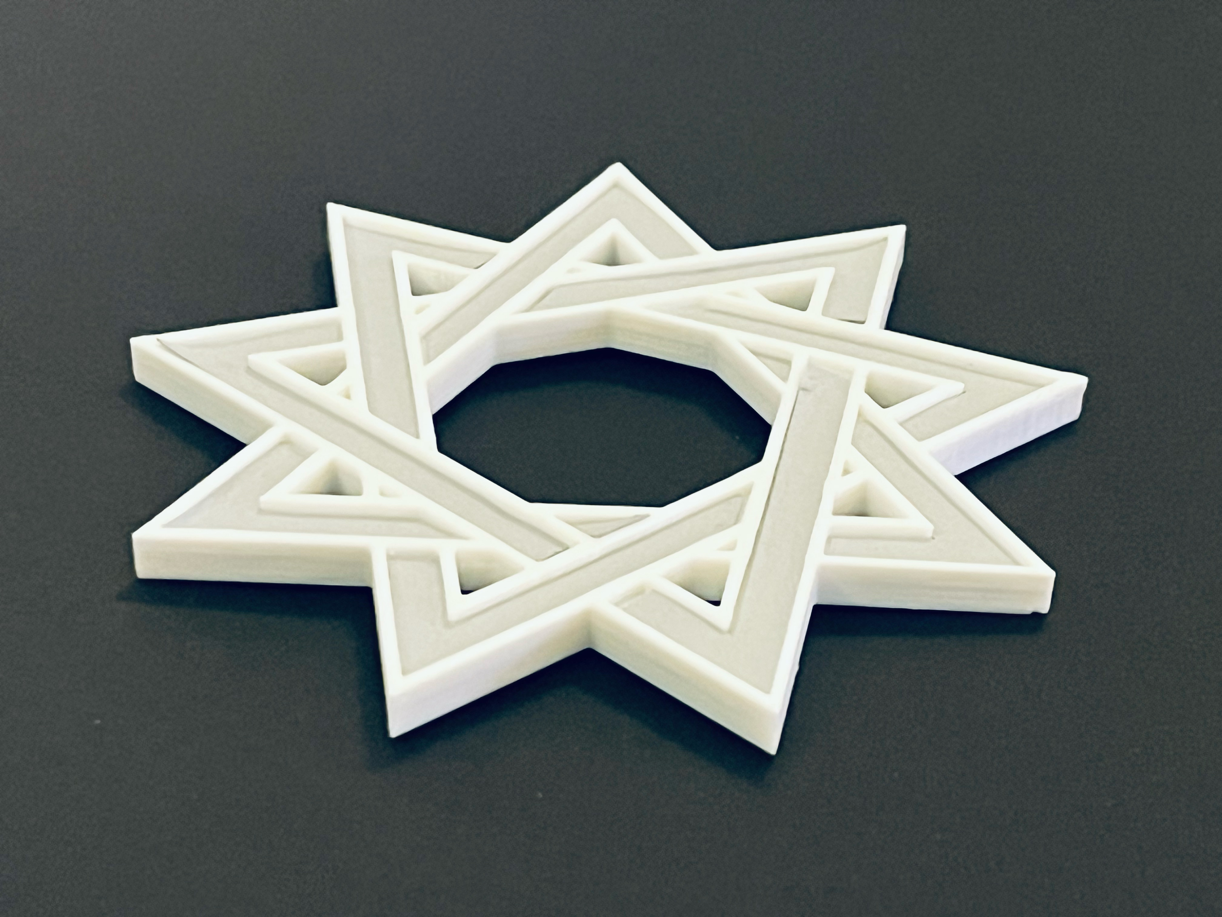 Nine Pointed Star Baha'i Wall Art with Inlay by Alan Underwood ...