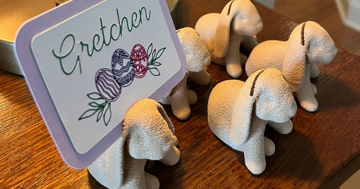 Ducky The Rabbit - Name Tag Holder by Allen M | Download free STL model ...