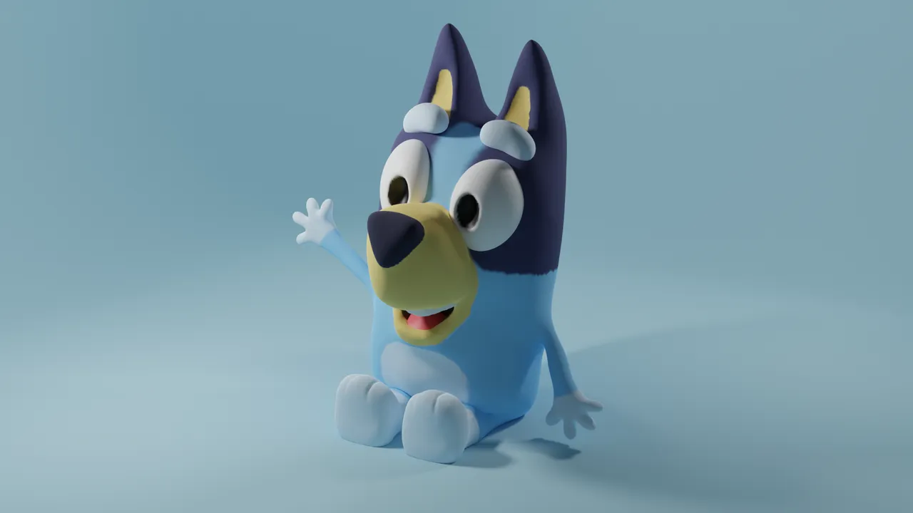 Bluey Sitting, and Standing and Waving Models par Zach Hovick ...
