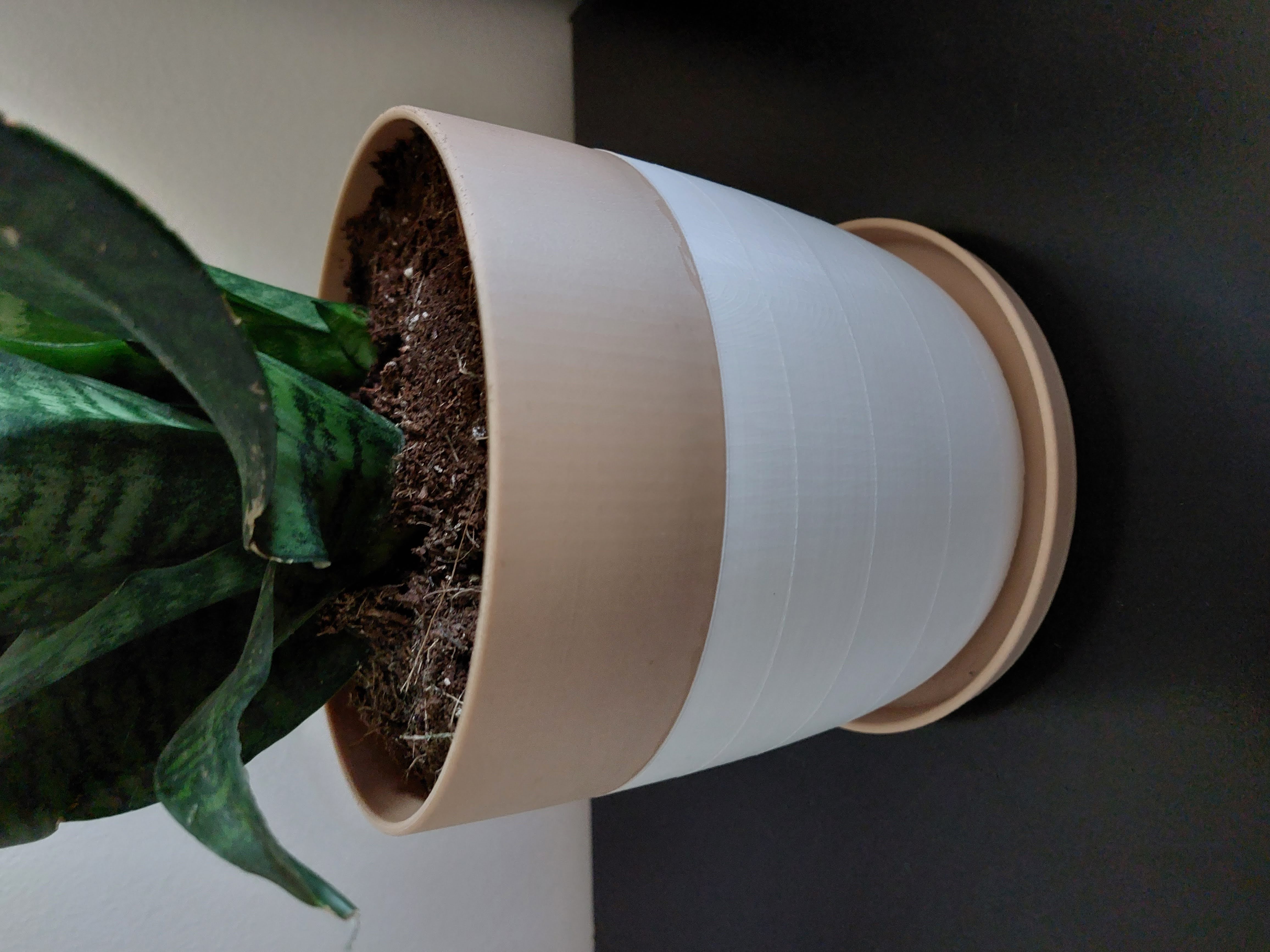 Parametric Two Tone Flower Pot w/ Tray - No Filament Change by ...