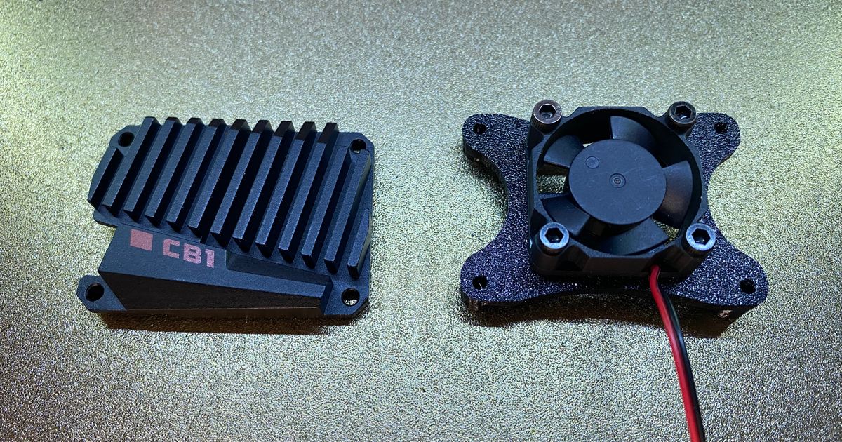Cb1 Heatsink Fan Mount By Tim Oertel Download Free Stl Model