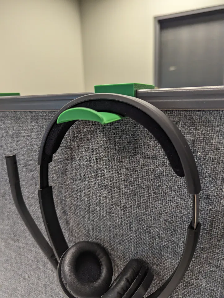 Cubicle Headset Hanger by Michael | Download free STL model ...