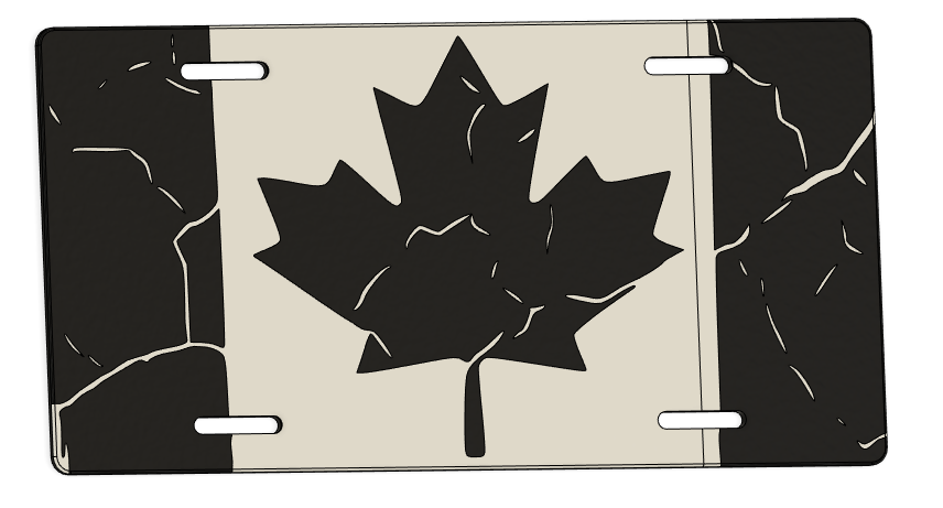 Canadian License plate 2 color by Mikkel | Download free STL model ...