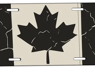 Canadian License plate 2 color by Mikkel | Download free STL model ...