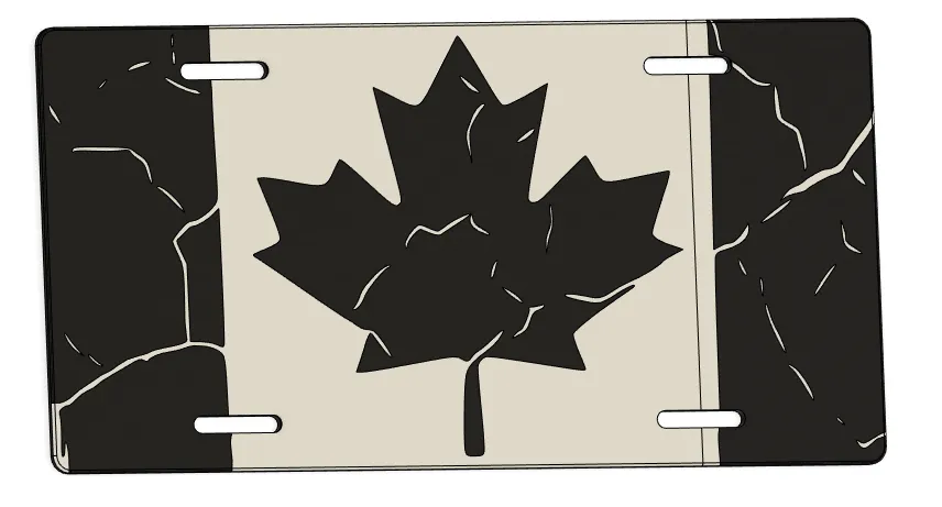 Canadian License plate 2 color by Mikkel | Download free STL model ...