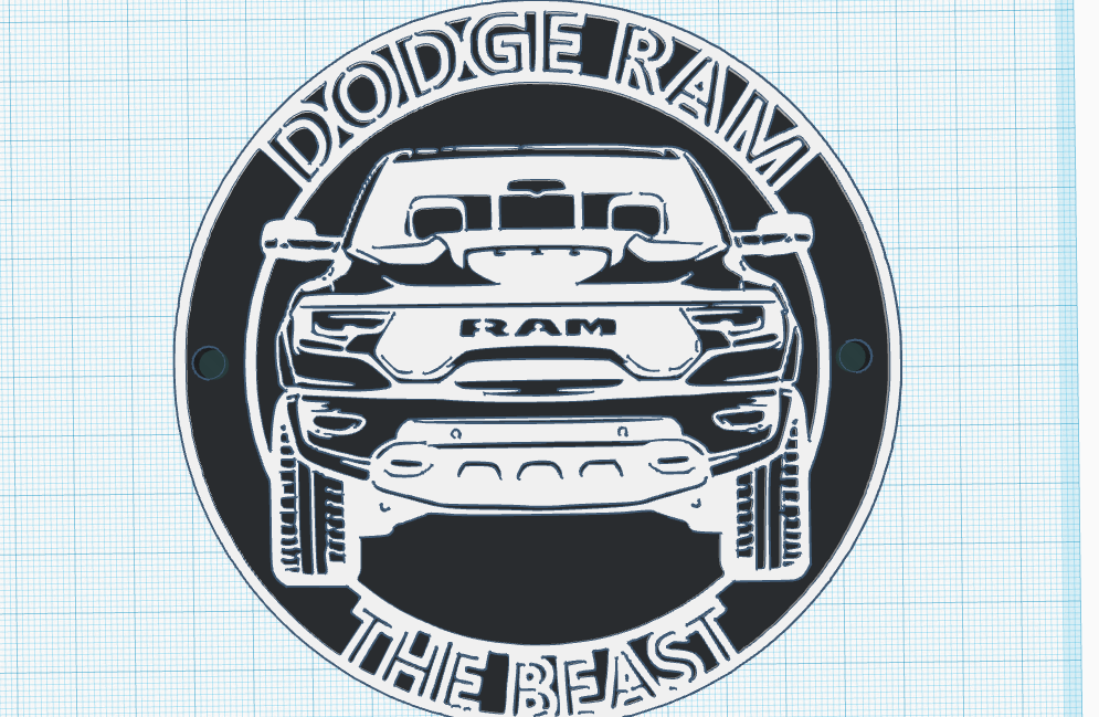 Dodge Ram Sign by GerH | Download free STL model | Printables.com