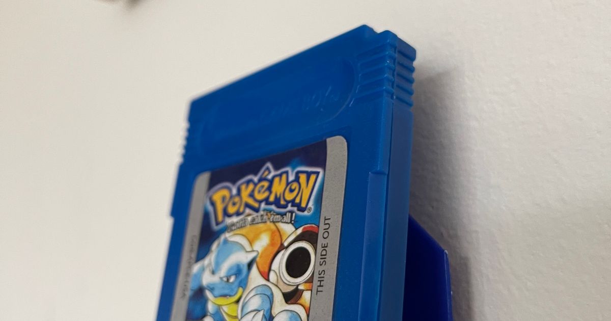 Gameboy (og/gbc/gba) wall mounted game holder by T3chpics | Download ...