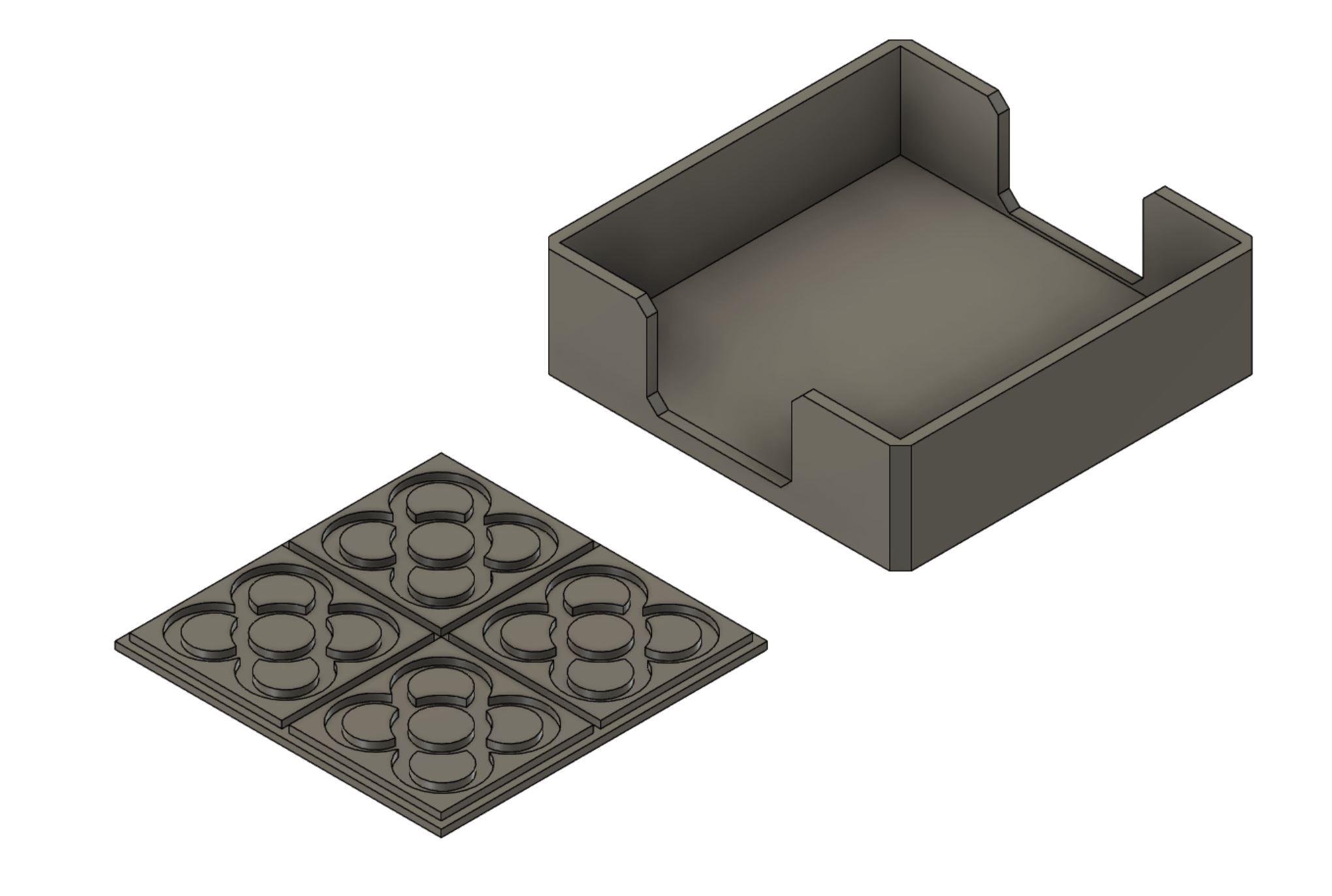 Barcelona Coaster and coaster case by Pb023_3D | Download free STL ...