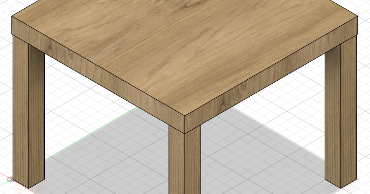 IKEA LACK model for your creation (prototyping etc.) .f3c and .step by ...