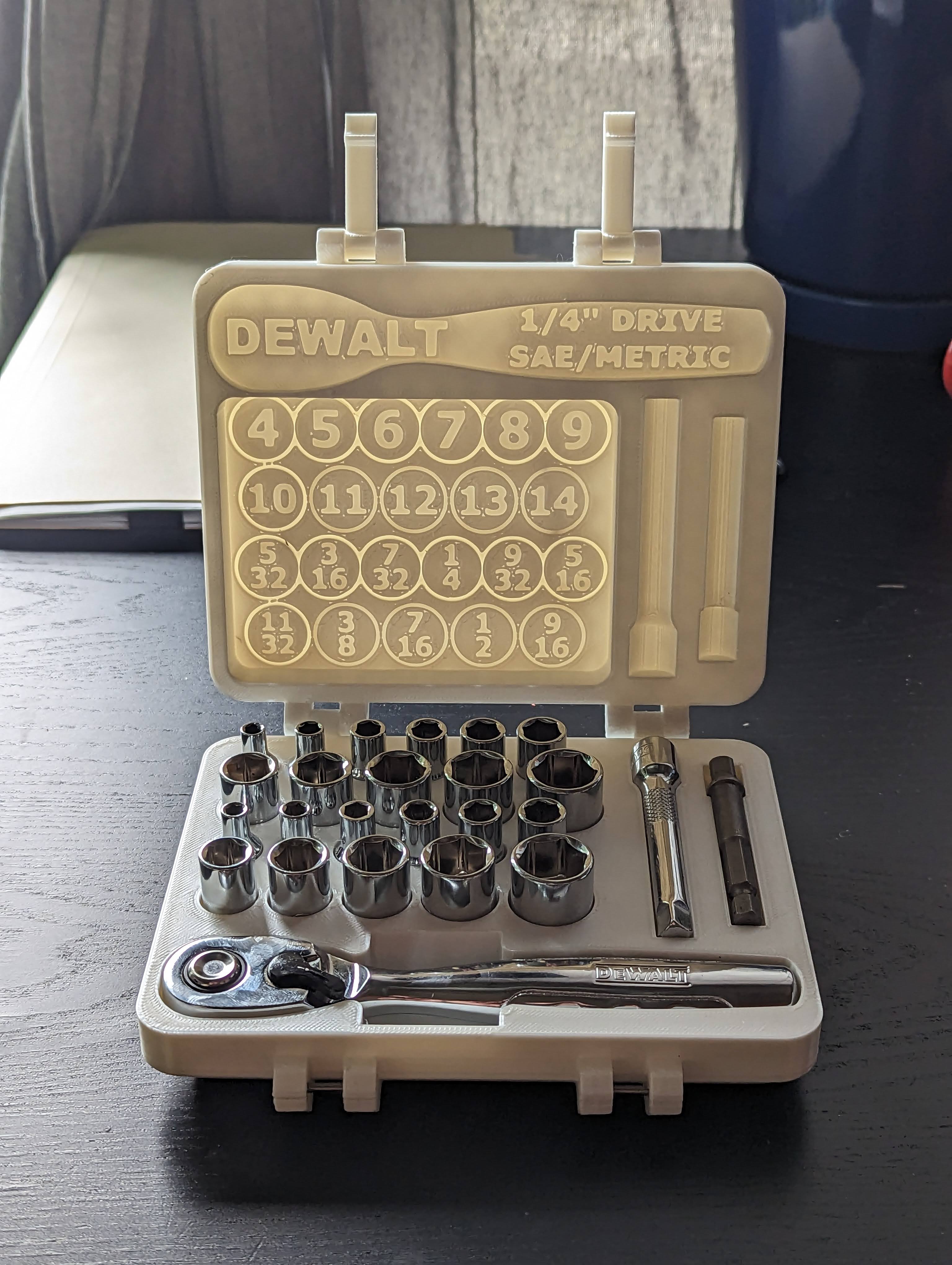 Dewalt 1/4" Drive Socket Set Case by EliTheAsianGuy | Download free STL ...