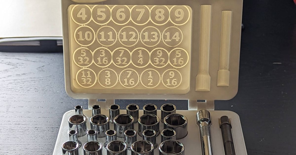 Dewalt 1/4" Drive Socket Set Case by EliTheAsianGuy | Download free STL ...