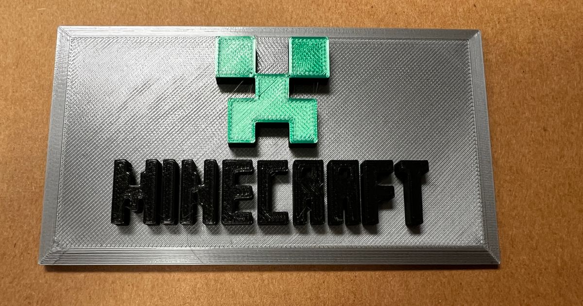 Minecraft gaming plaque by vmsaSTEM | Download free STL model ...