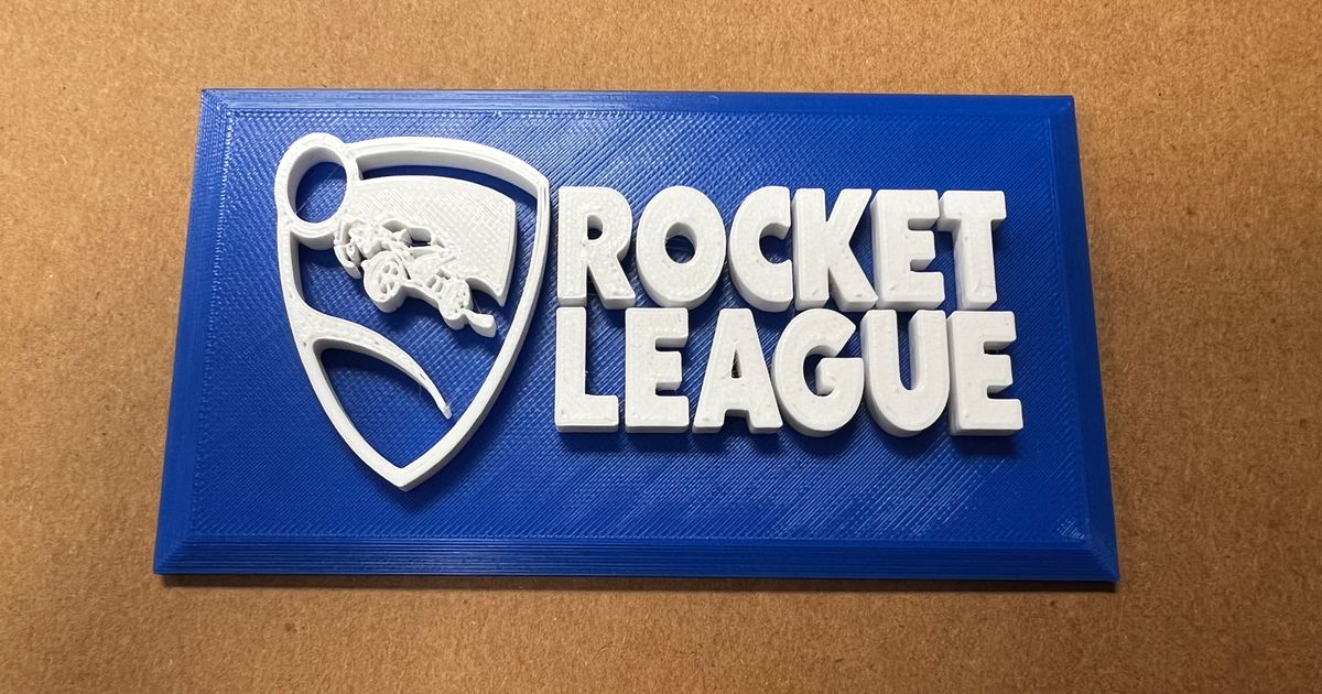 Rocket League gaming plaque by vmsaSTEM | Download free STL model ...