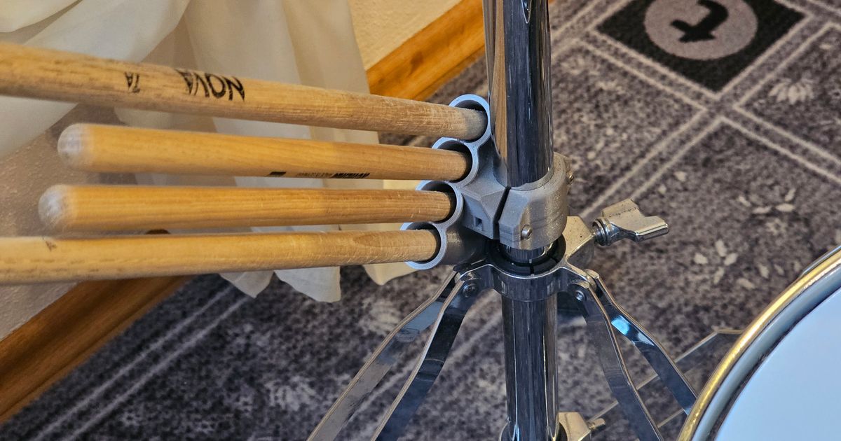 Drumstick holder 2-pair no support easy print by Gremei | Download free ...