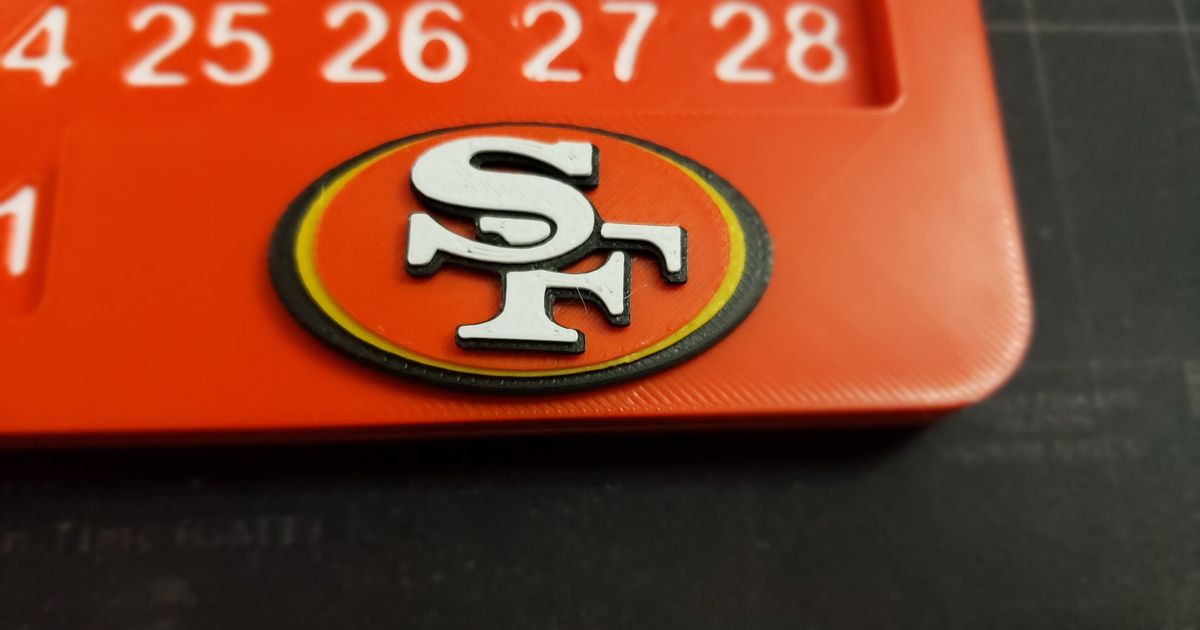 49ers Logo for easy multi color print. by aarrodri | Download free STL ...