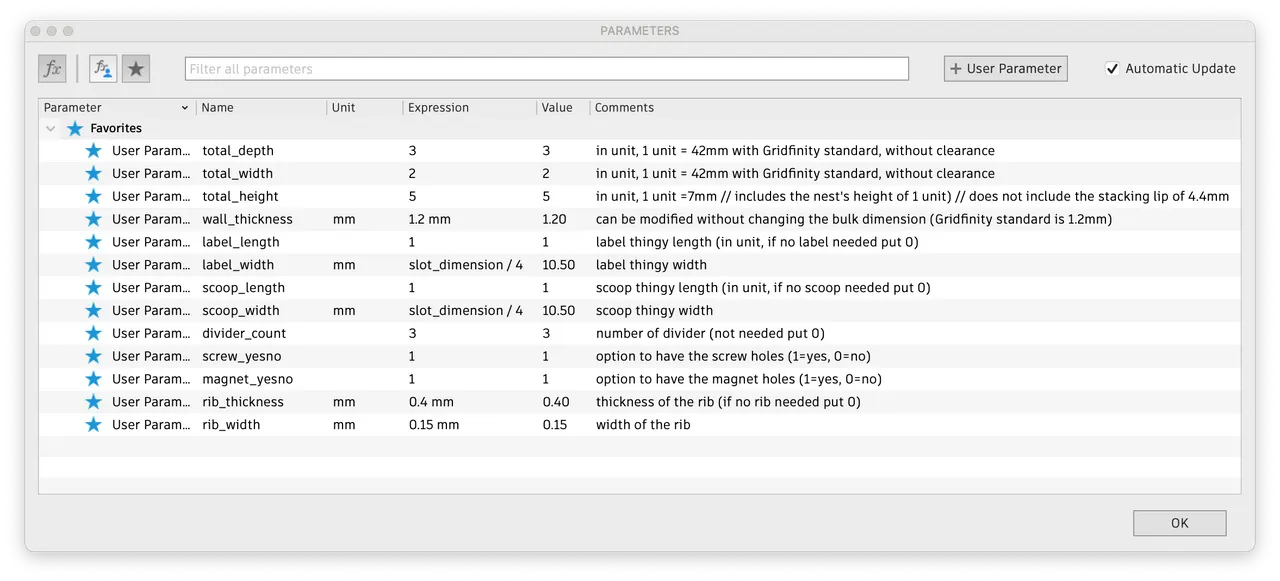 Easy Gridfinity Parametric Box by quentibles | Download free STL model ...