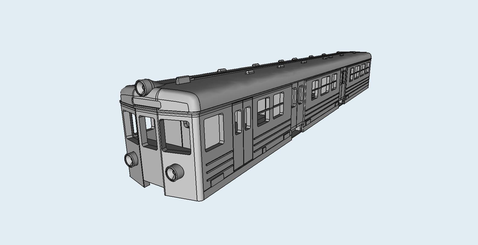 Case "A" EZT EN57-001 TT 1:120 ( model under development ) by Łukasz ...