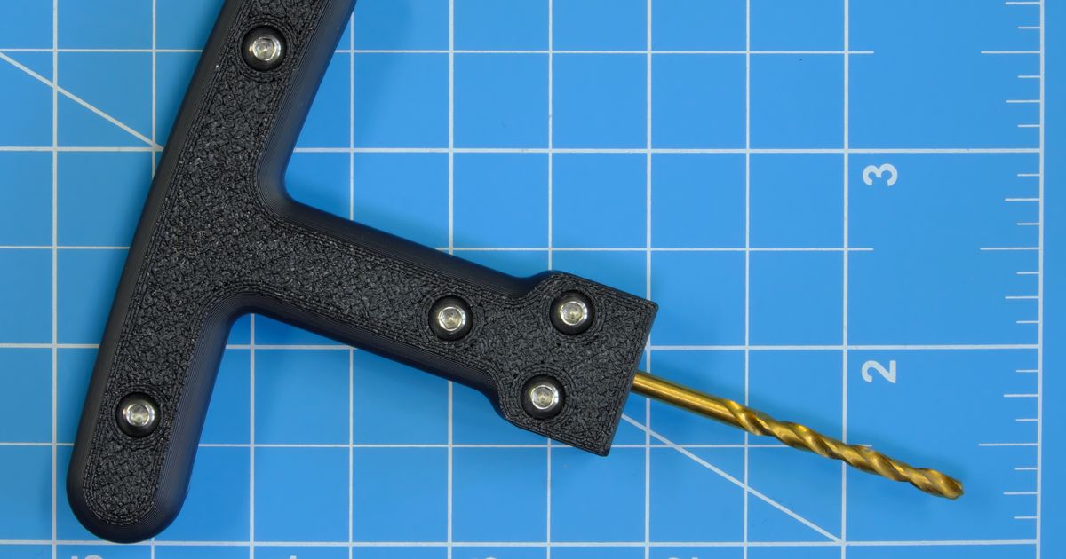 Parametric T-Handle Hand Drill by Flying Gyroscope | Download free STL ...
